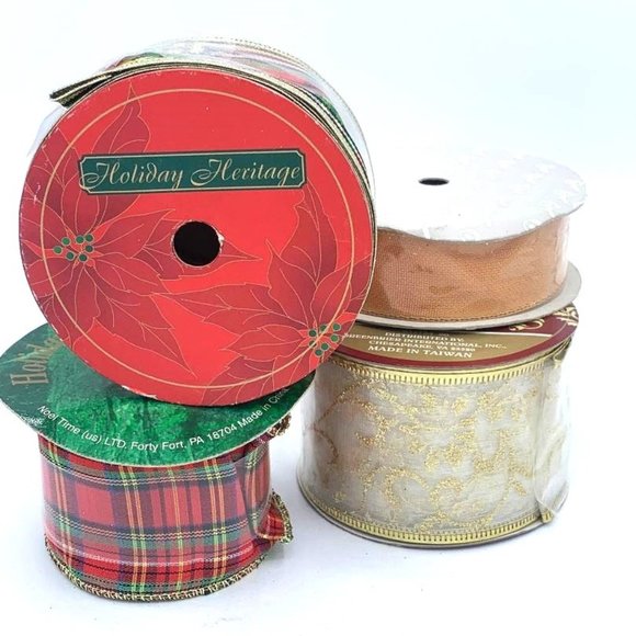 Holiday | Nwt 4pcs Holiday Ribbon Assorted Colors Styles | Poshmark